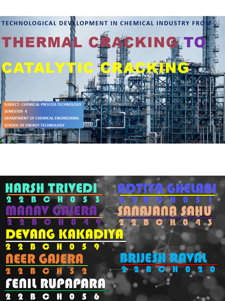 Thermal Cracking To Catalytic Cracking | PDF | Cracking (Chemistry ...