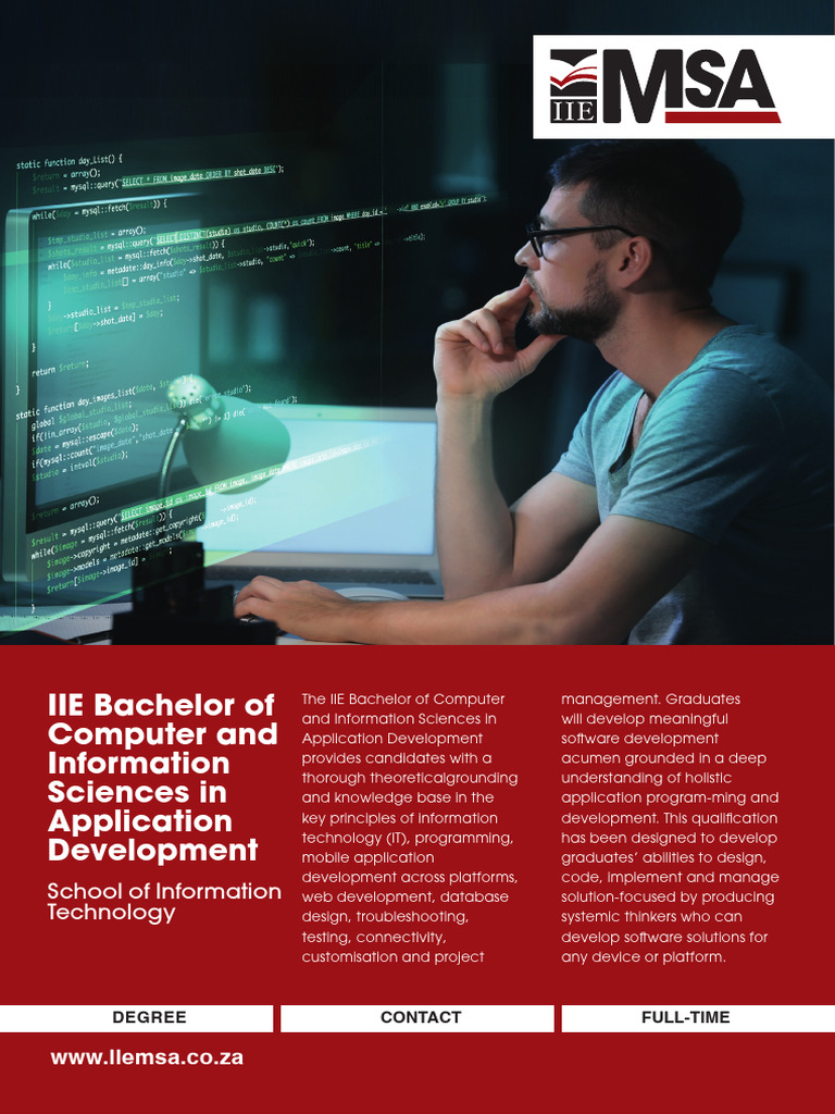 40 Iie Msa Bachelor of Computer and Information Sciences in App Dev ...