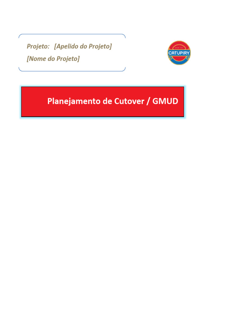 Plano de Cutover - GMUD - 06022024 | PDF