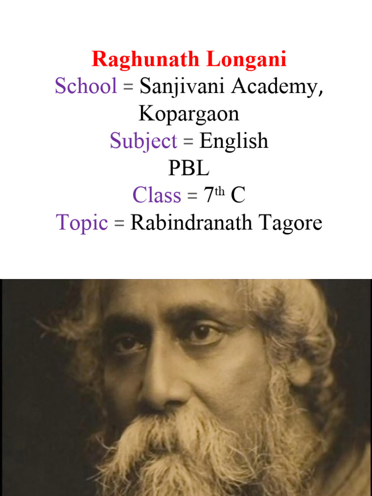 Rabindranath Tagore - The Poet Laureate of India | PDF | Rabindranath ...