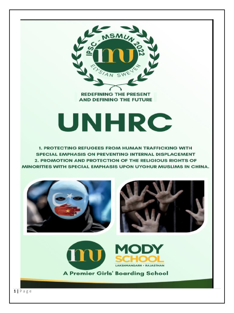 Background Guide Unhrc | PDF | Human Trafficking | Human Rights
