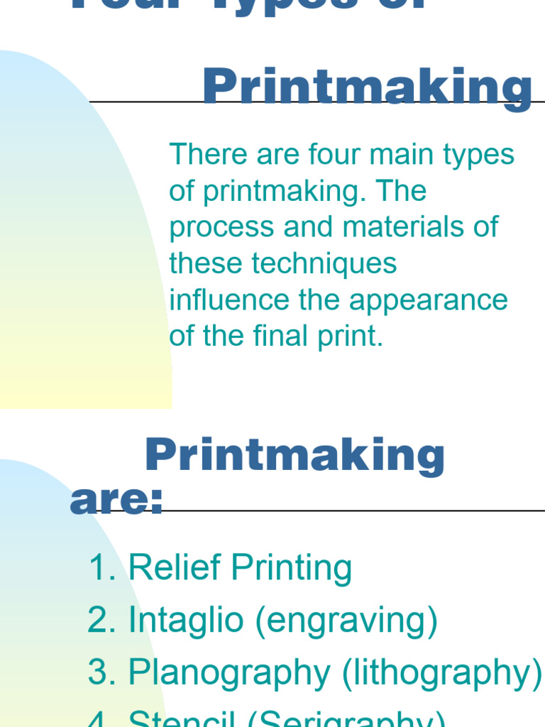 Printmaking Types | PDF | Printmaking | Etching