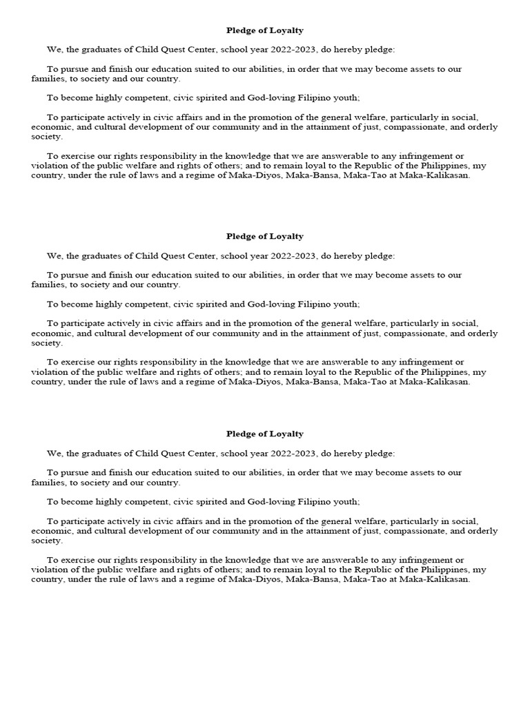Pledge of Loyalty | PDF