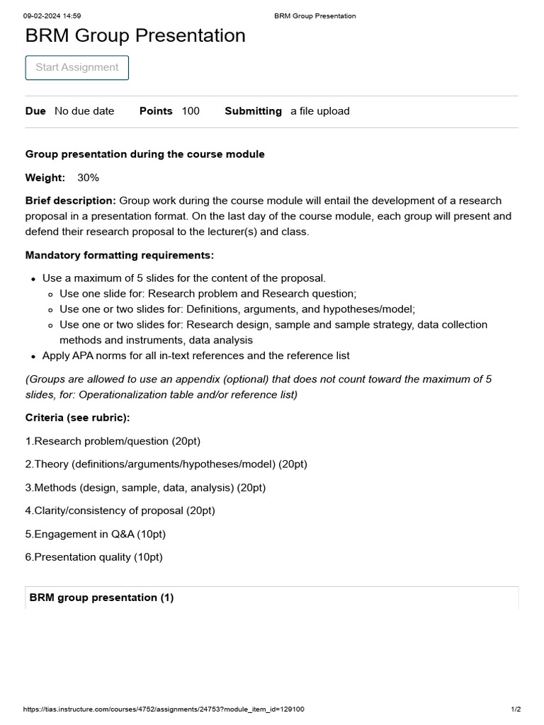 BRM Group Presentation | PDF