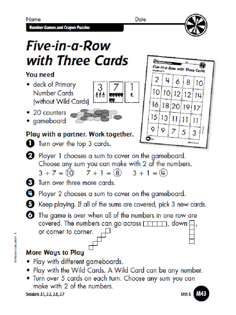 5 Row 3 Cards | PDF