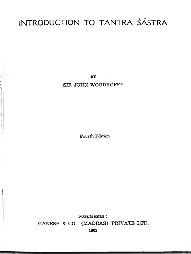 Sir John Woodroffe (Arthur Avalon) - Eng - Introduction To Tantra ...