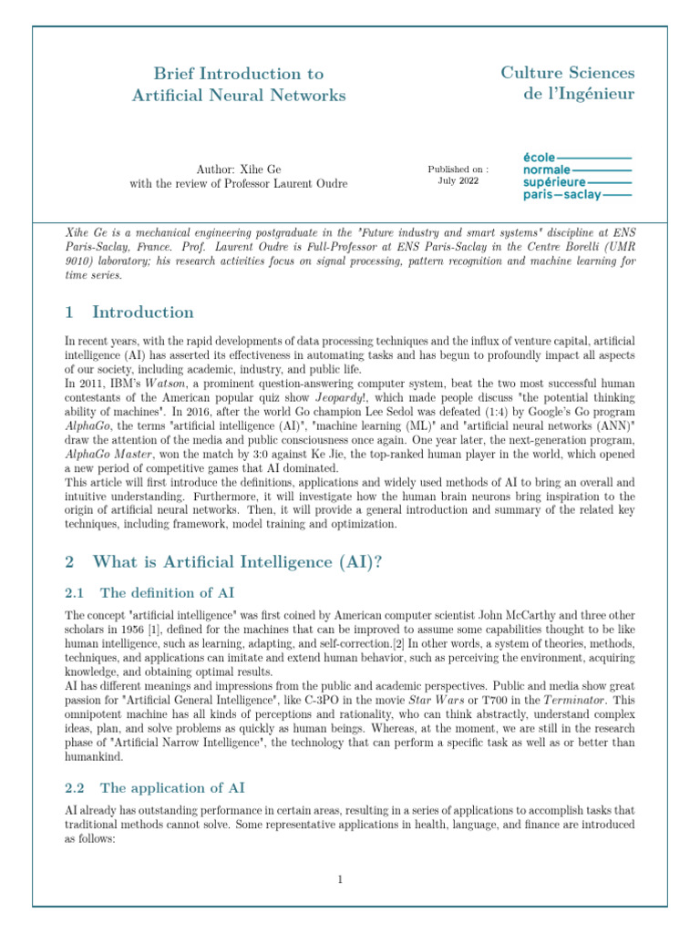 14500 Brief Introduction to Artificial Neural Networks Ensps | PDF ... 14500 Brief Introduction to Artificial Neural Networks Ensps | PDF ...