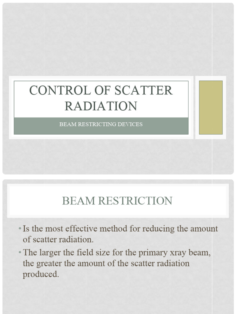 Beam Restriction | PDF | Aperture | X Ray