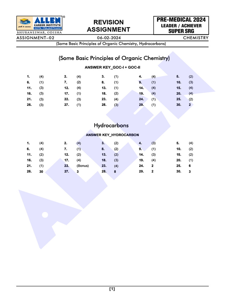 Chemical Bonding & Molecular Structure - Hydrocarbon, Goc - Assignment ...