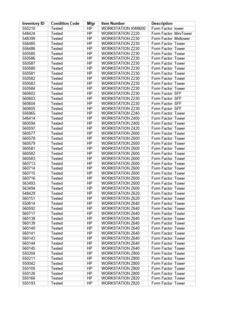 HP Workstation Bid 8-17-21 | PDF | Personal Computers | Central ...