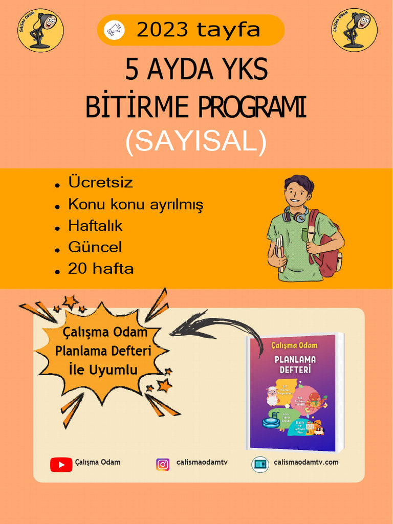 5 Ayda Yks Bitirme Programı Sayısal 2023 | PDF