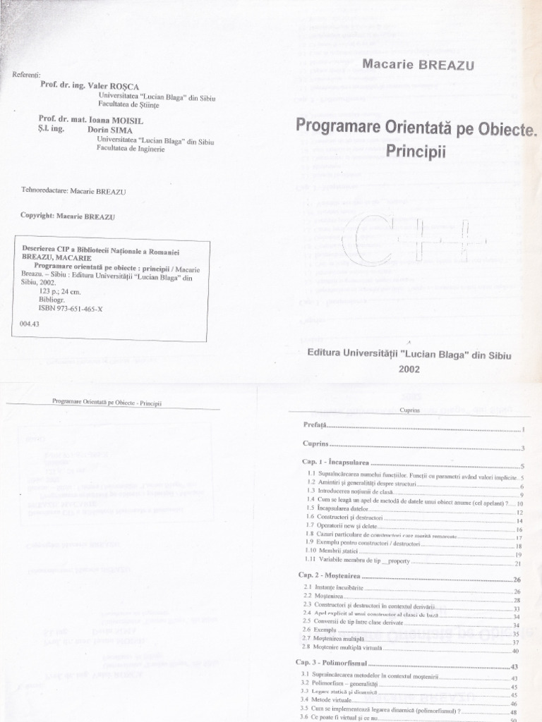 POO Macarie Breazu | PDF