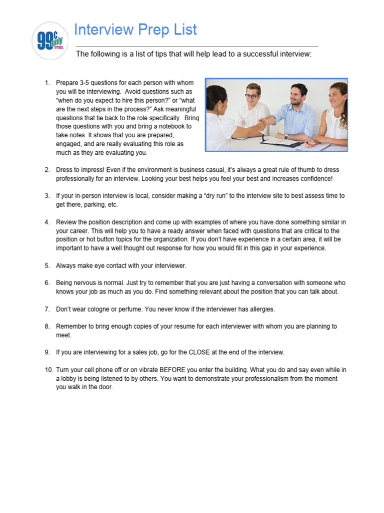 99 Cents Only Stores - Interview Prep Guide | PDF