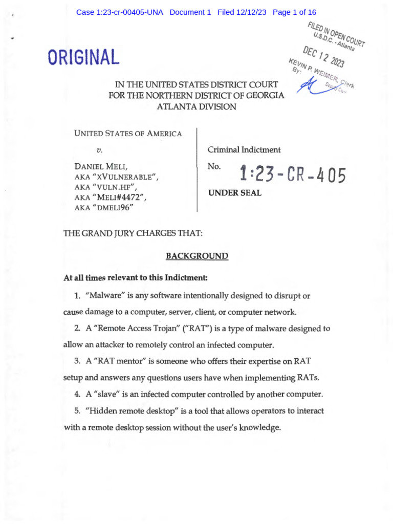 Indictment | PDF | Malware | Asset Forfeiture