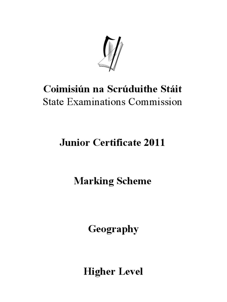 Marking Scheme Junior Cert | PDF | Map | Earth