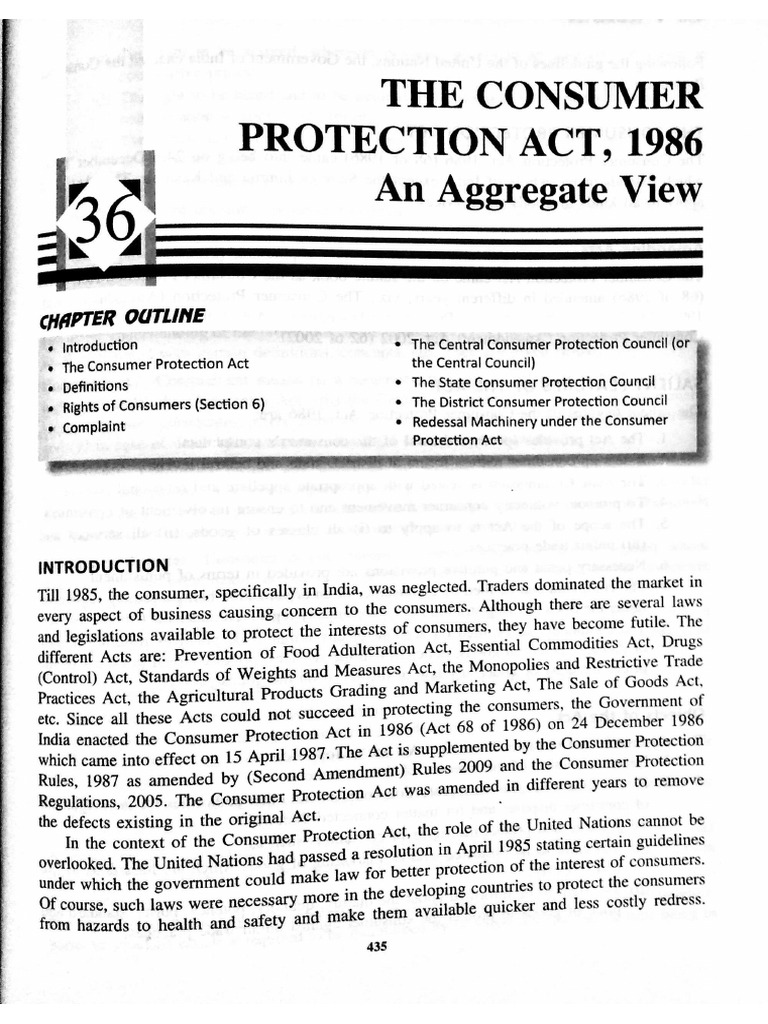 Consumer Protection 1986 | PDF