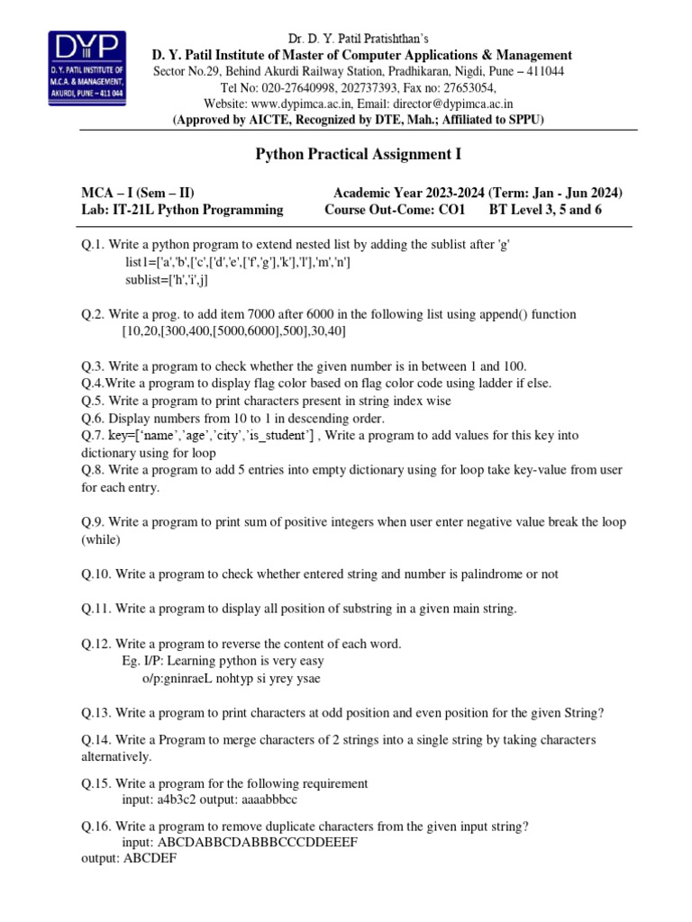 Python Prac Wrtques Assignment 1 Pdf String Computer Science Computer Programming 8592