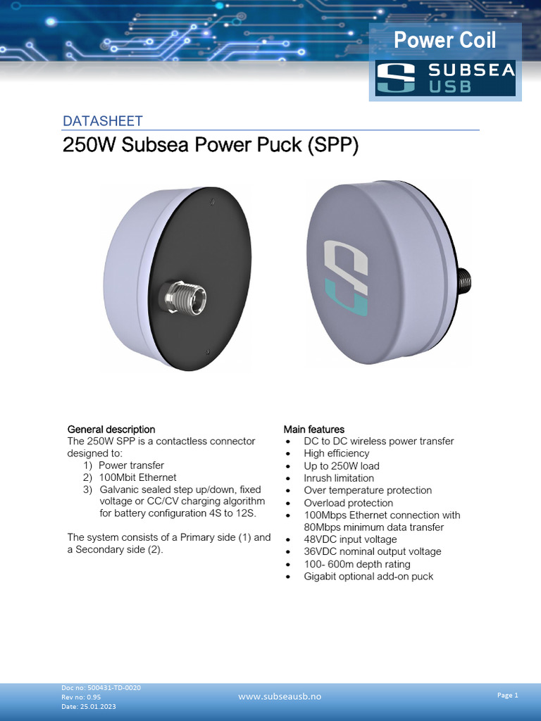 DATASHEET User Info 250W Power Puck 0 - 95 | PDF | Electrical Connector ...