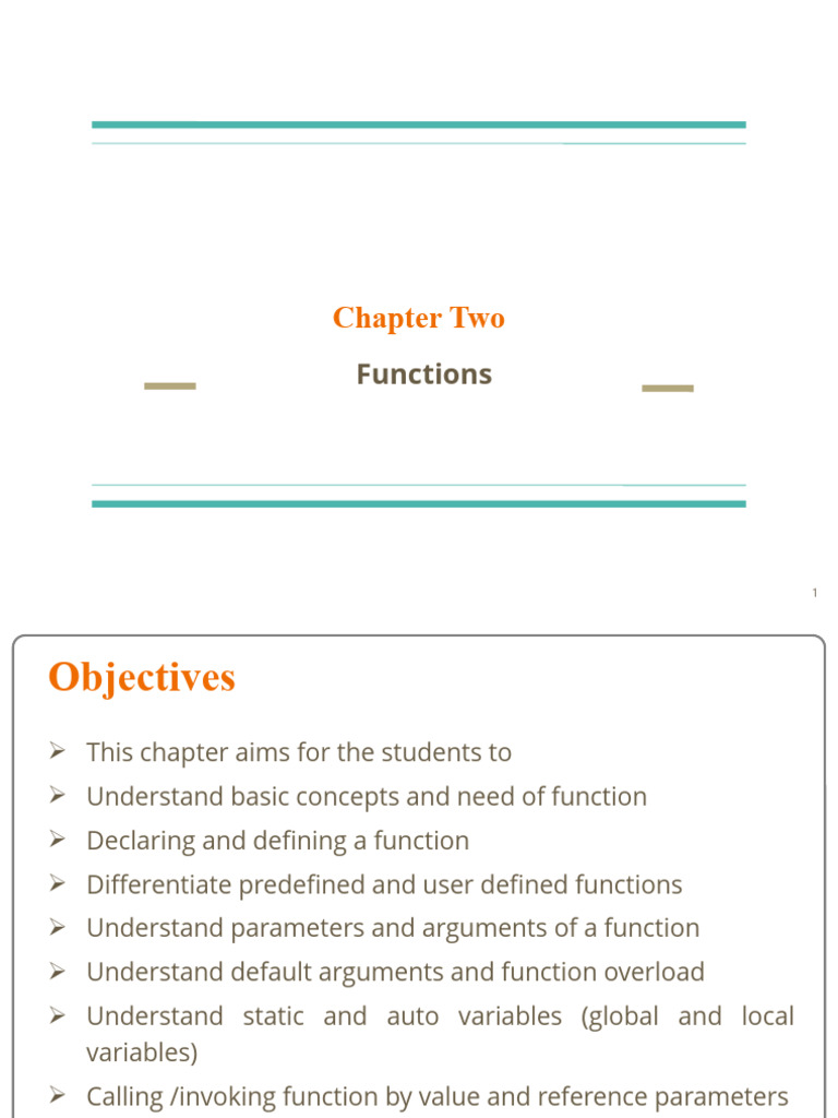Chapter 2 Function | PDF | Parameter (Computer Programming) | Computer Program