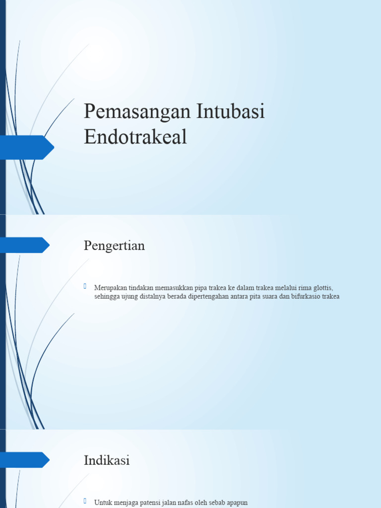 Panduan Intubasi Endotrakeal Lengkap | PDF | Sains & Matematika