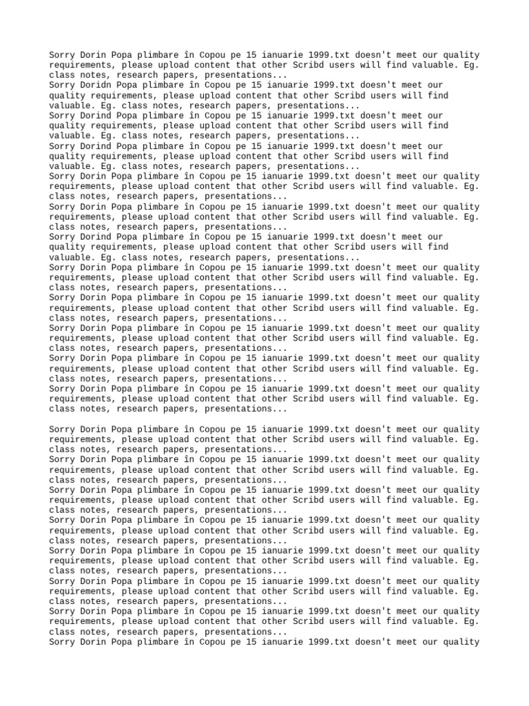 Sorry Dorin Popa plimbare în Copou pe 15 ianuarie 1999.txt doesn't meet ...