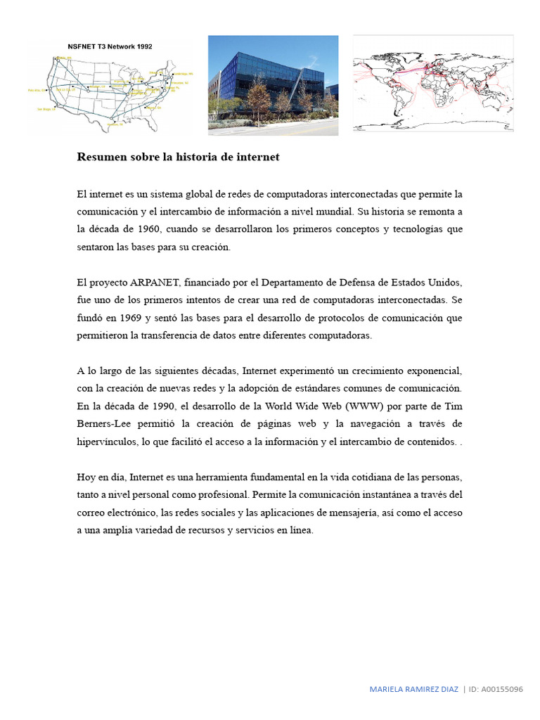 Unidad 4. Actividad 1. Entregable. Internet. | PDF | Internet | Red mundial