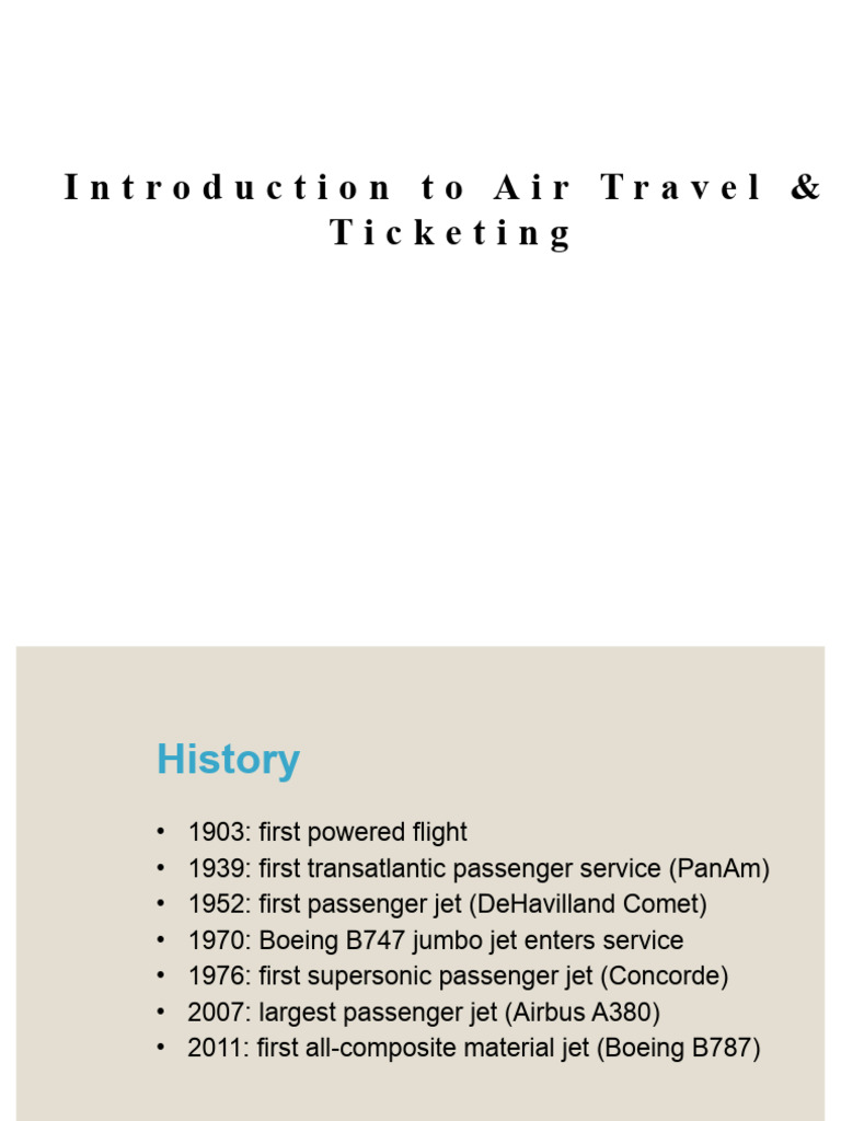 Air Travel & Ticketing Basics | PDF | Airlines | Aviation