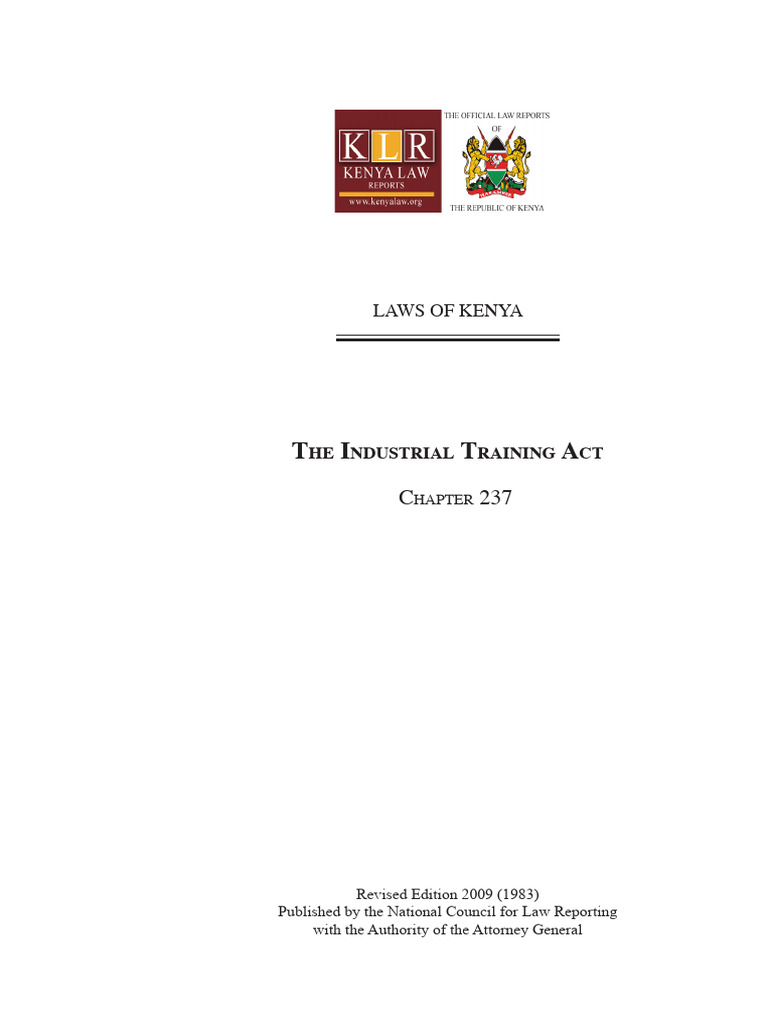 Industrial Training Act 2011 | PDF | Apprenticeship | Audit
