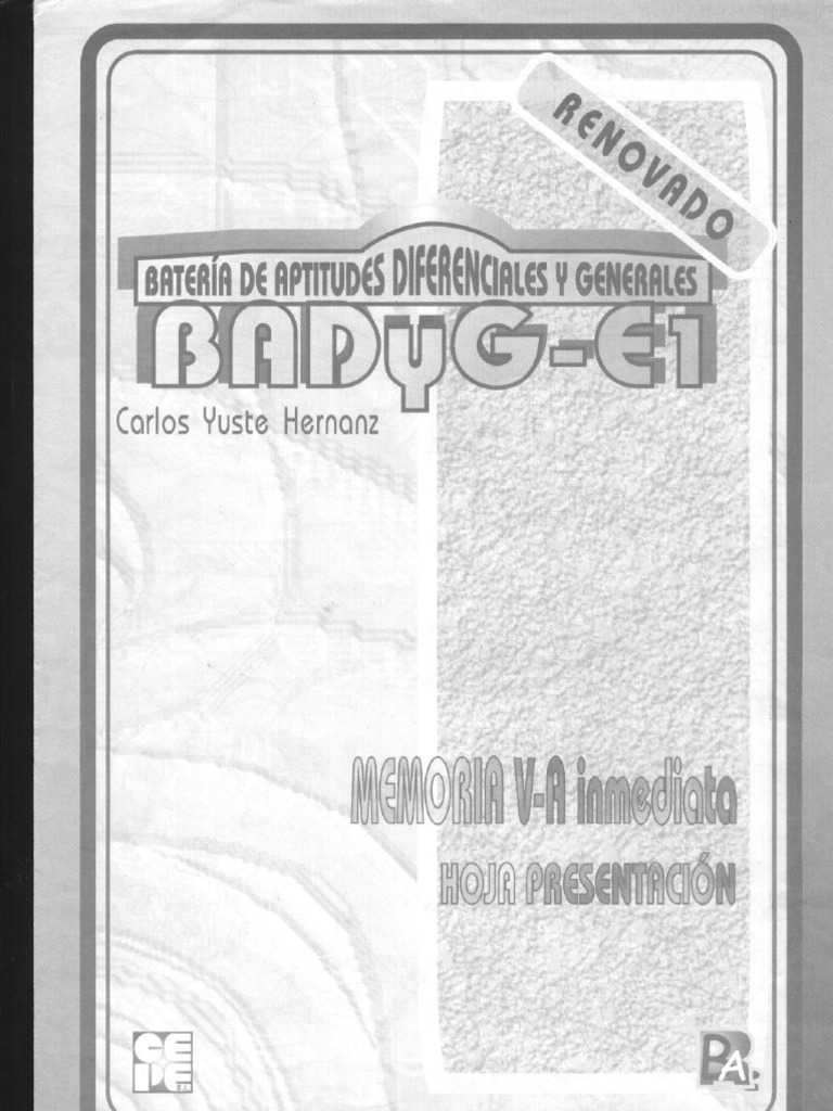 BADYG 1 Hoja de Presentación 5 MI | PDF