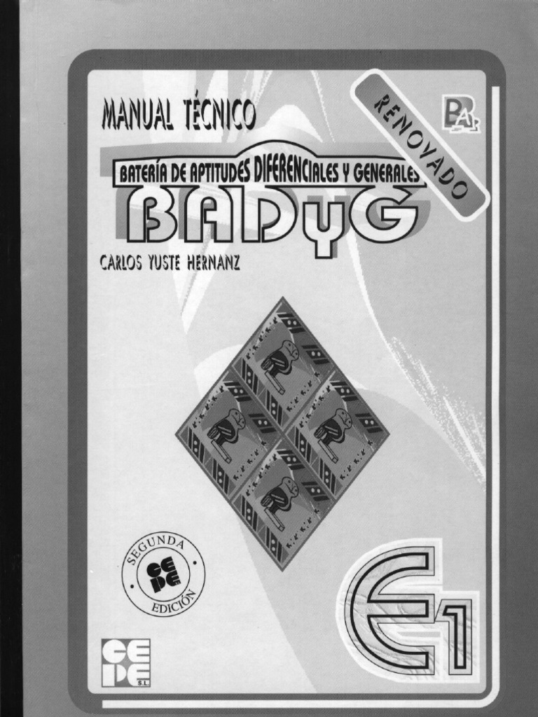 Normas de Aplicación y Corrección BADyG 1 | PDF