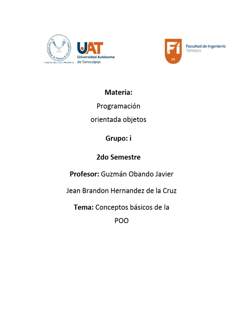 Conceptos Basicos de La POO | PDF | Lenguaje de modelado unificado ...
