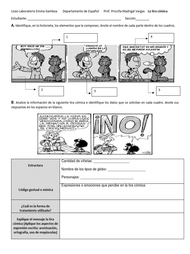 Práctica de La Tira Cómica | PDF