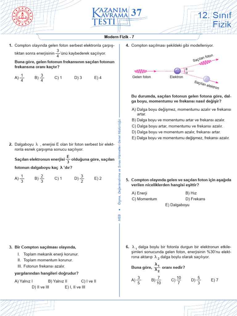 Sınıf Fizik Fizik | PDF