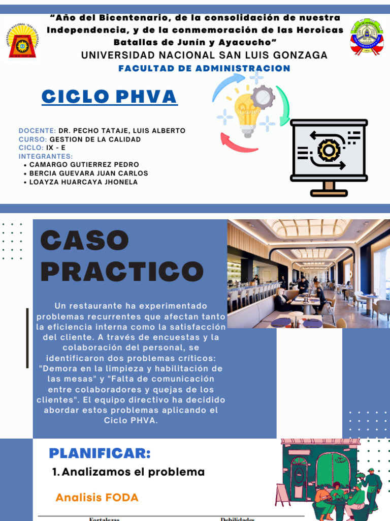 Ciclo PHVA en Restaurante: Caso Práctico | PDF | Negocios