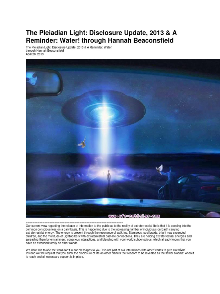 The Pleiadian Light Hannah Beaconsfield | PDF | Water | Nutrition