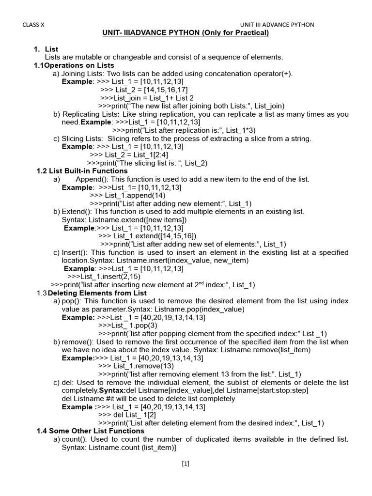 Advance Python | Download Free PDF | Function (Mathematics) | Division ...