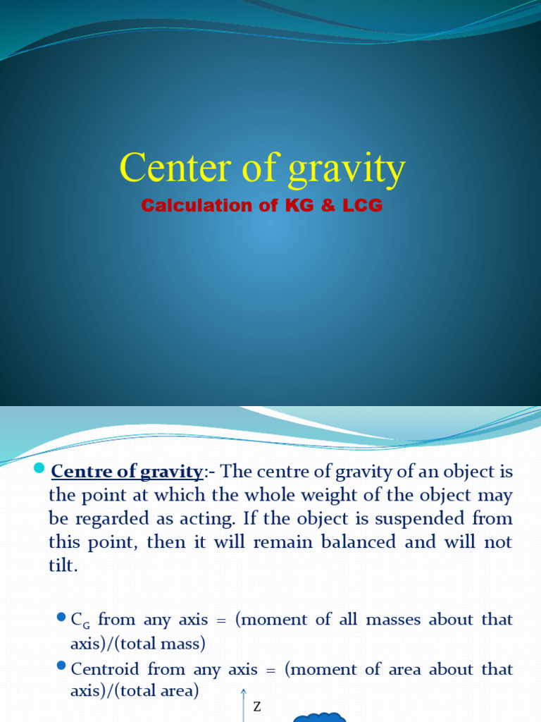 04 - Center of Gravity | PDF | Center Of Mass | Mechanics
