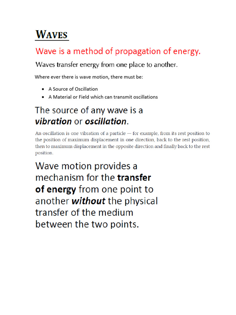WAVES | PDF | Waves | Wavelength