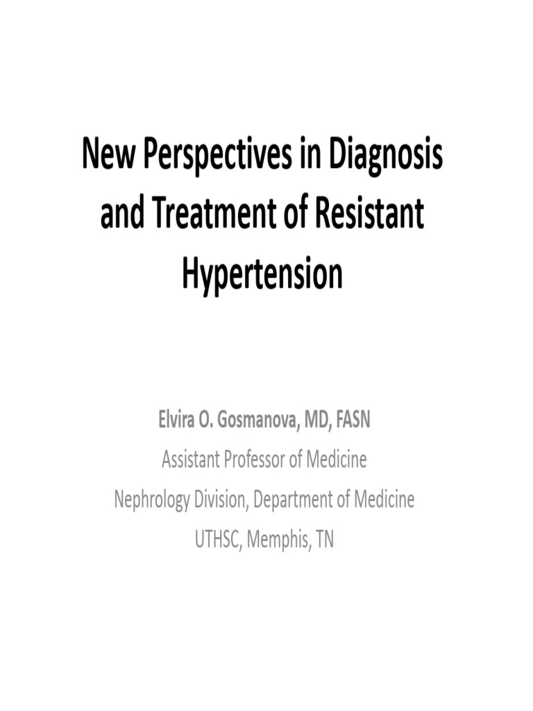 Diagnosis Treatment of Resistant Hypertension | PDF | Hypertension ...