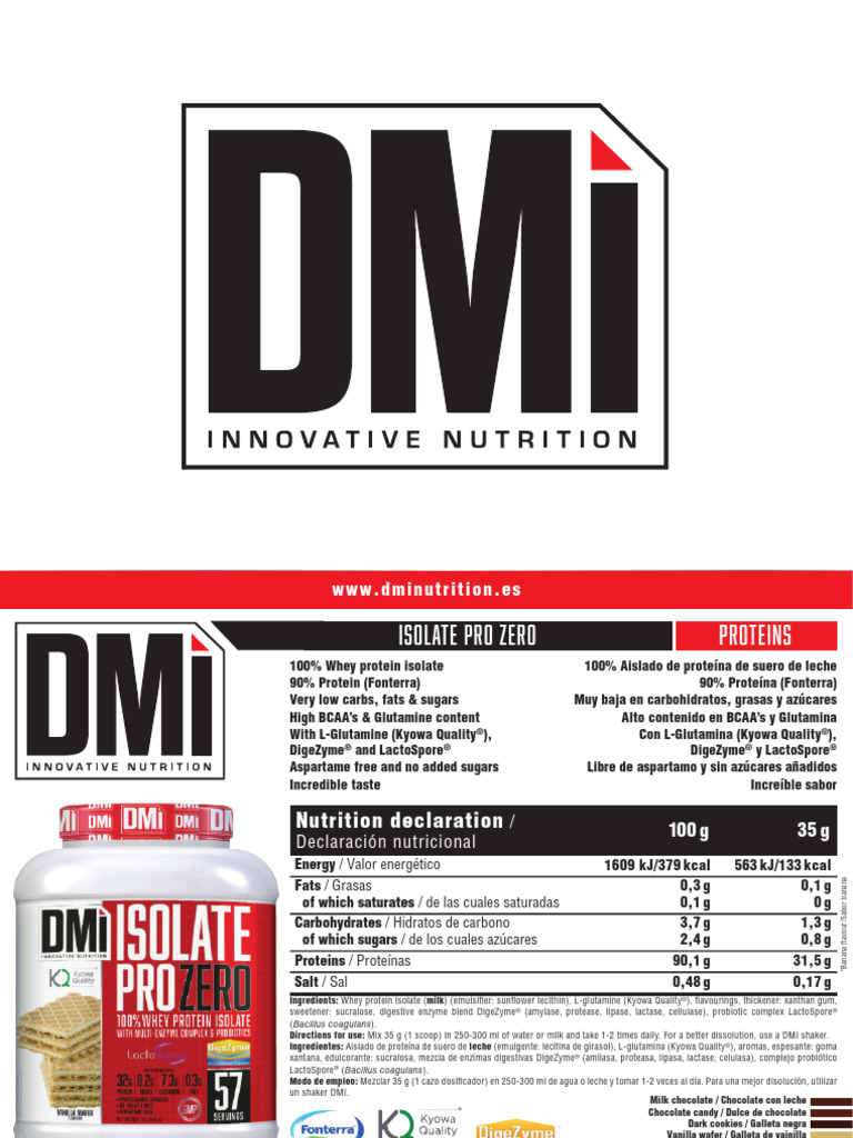 Catálogo Dmi Nutrition | PDF | Chocolate | Energía alimentaria