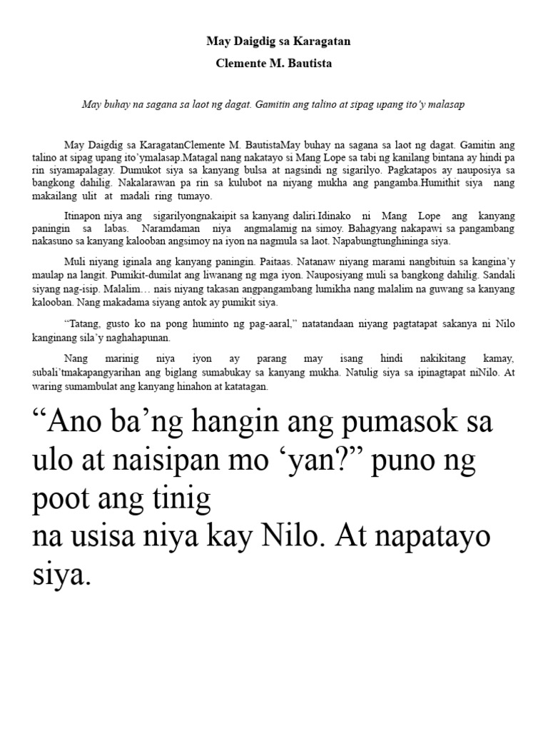 May Daigdig Sa Karagatan | PDF