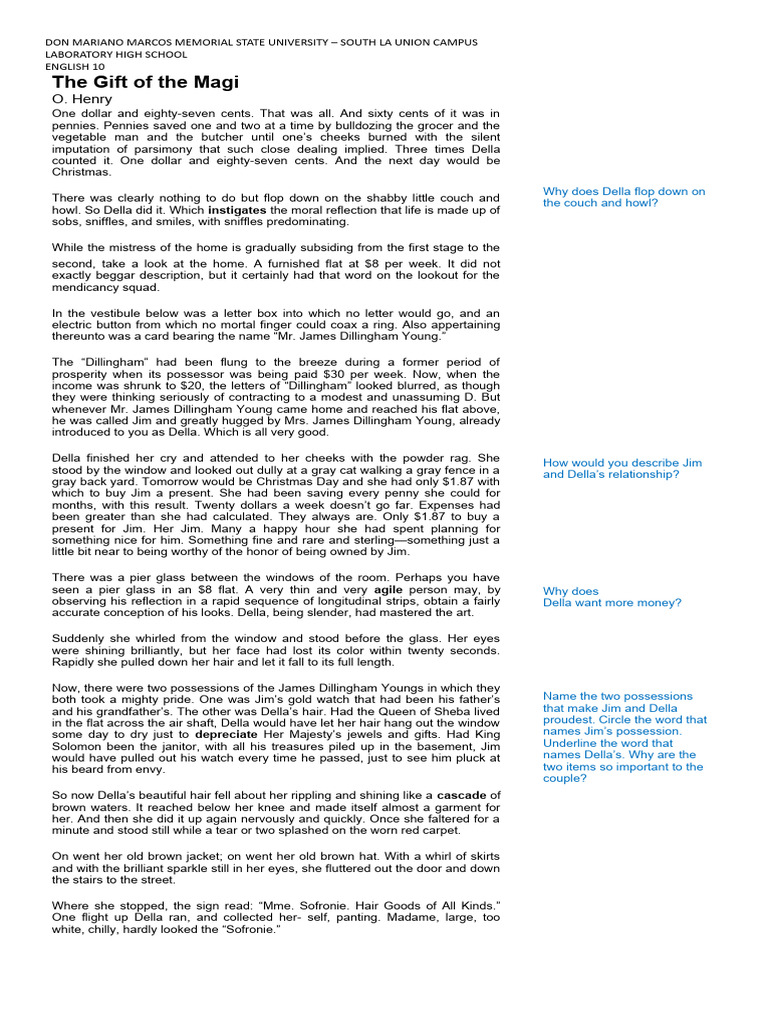 The Gift of The Magi | PDF