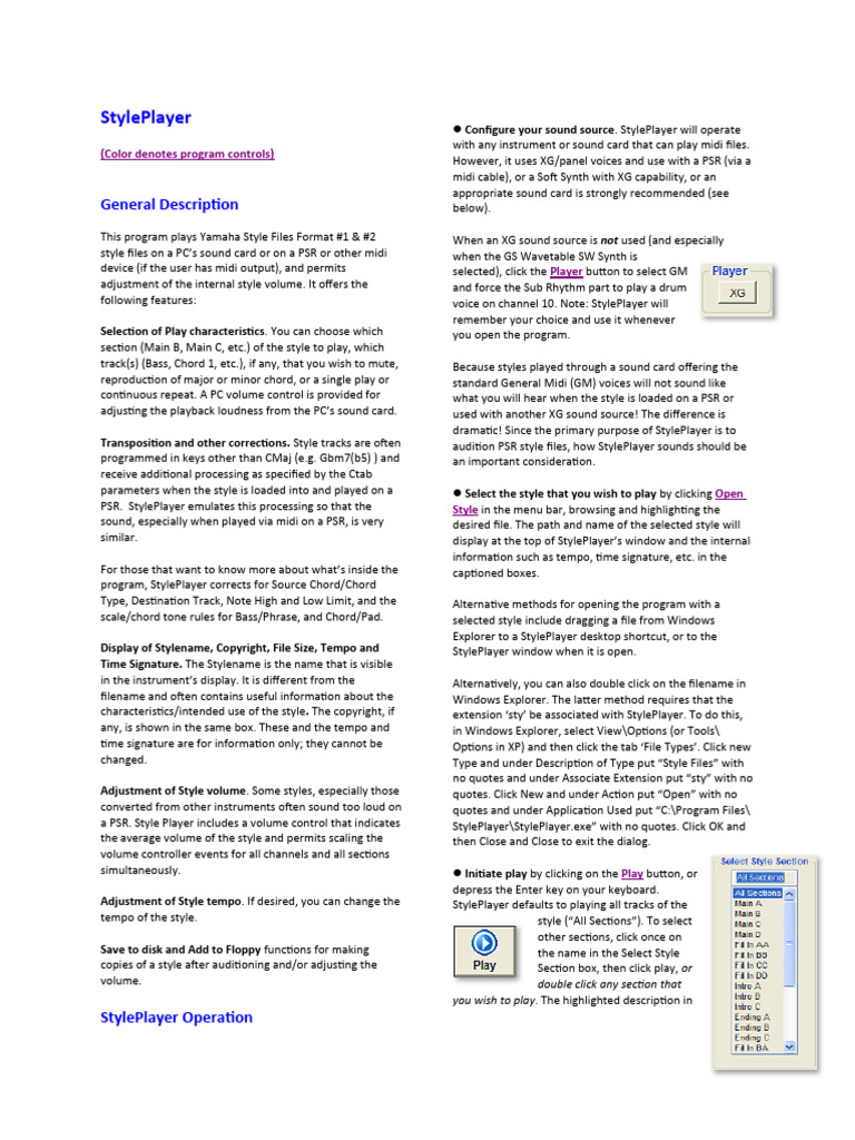 Style Player | PDF | System Software | Software
