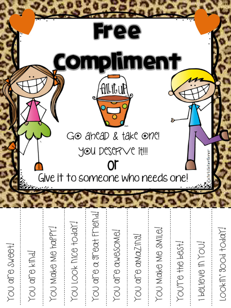 Free Compliment: Go Ahead & Take One! You Deserve It!!! or | PDF