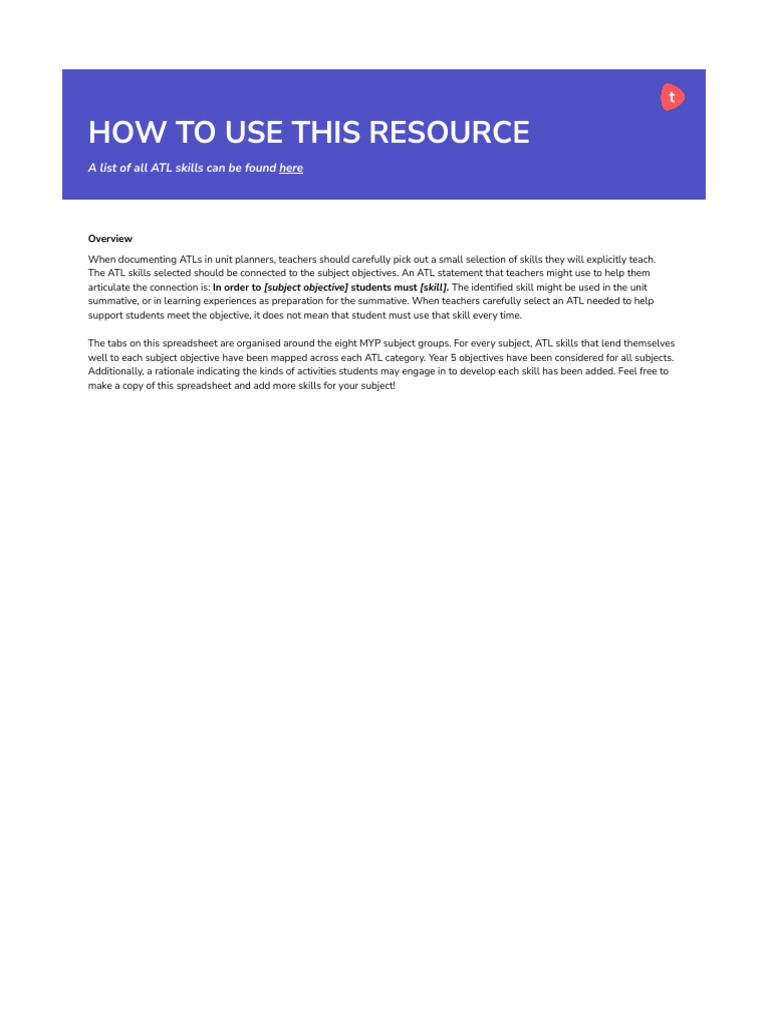 MYP ATL Skills Documentation Guide | PDF | Hypothesis | Knowledge