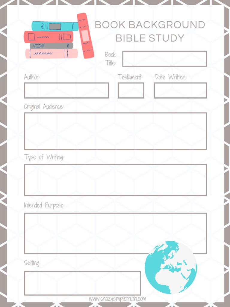 Book Background Bible Study | PDF