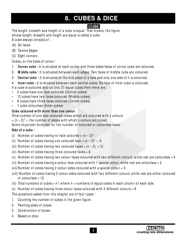 Cube&Dice | PDF | Dice | Color