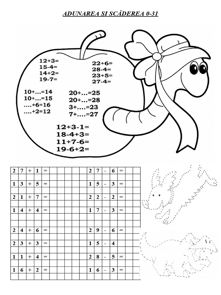 Adunarea Si Scaderea 0-31 | PDF