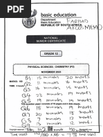 NSC Physical Science Grade 12 November 2023 P2 and Memo | PDF
