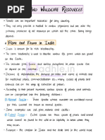 Forest and Wildlife Resources - Class 10 Notes Padhle | PDF